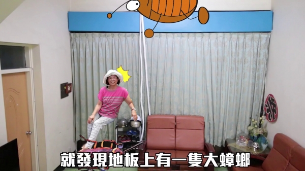 為了治好老媽「害怕蟑螂」的毛病,兒子特地扮成「超大蟑螂」重天而降,結果老媽神淡定的回應讓網友們笑到噴淚! Peekme